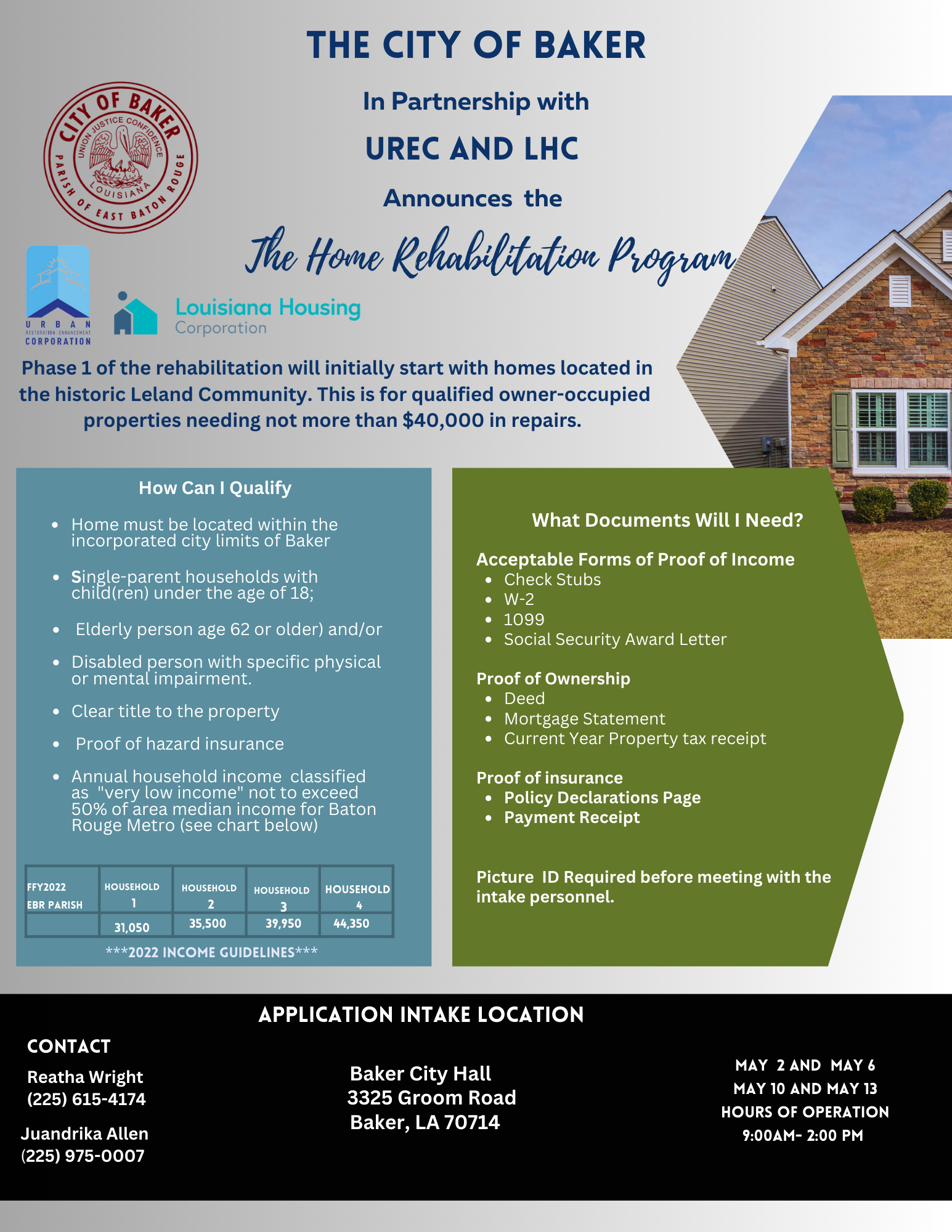 City of Baker in Partnership with UREC & LHC Announce Additional Dates ...