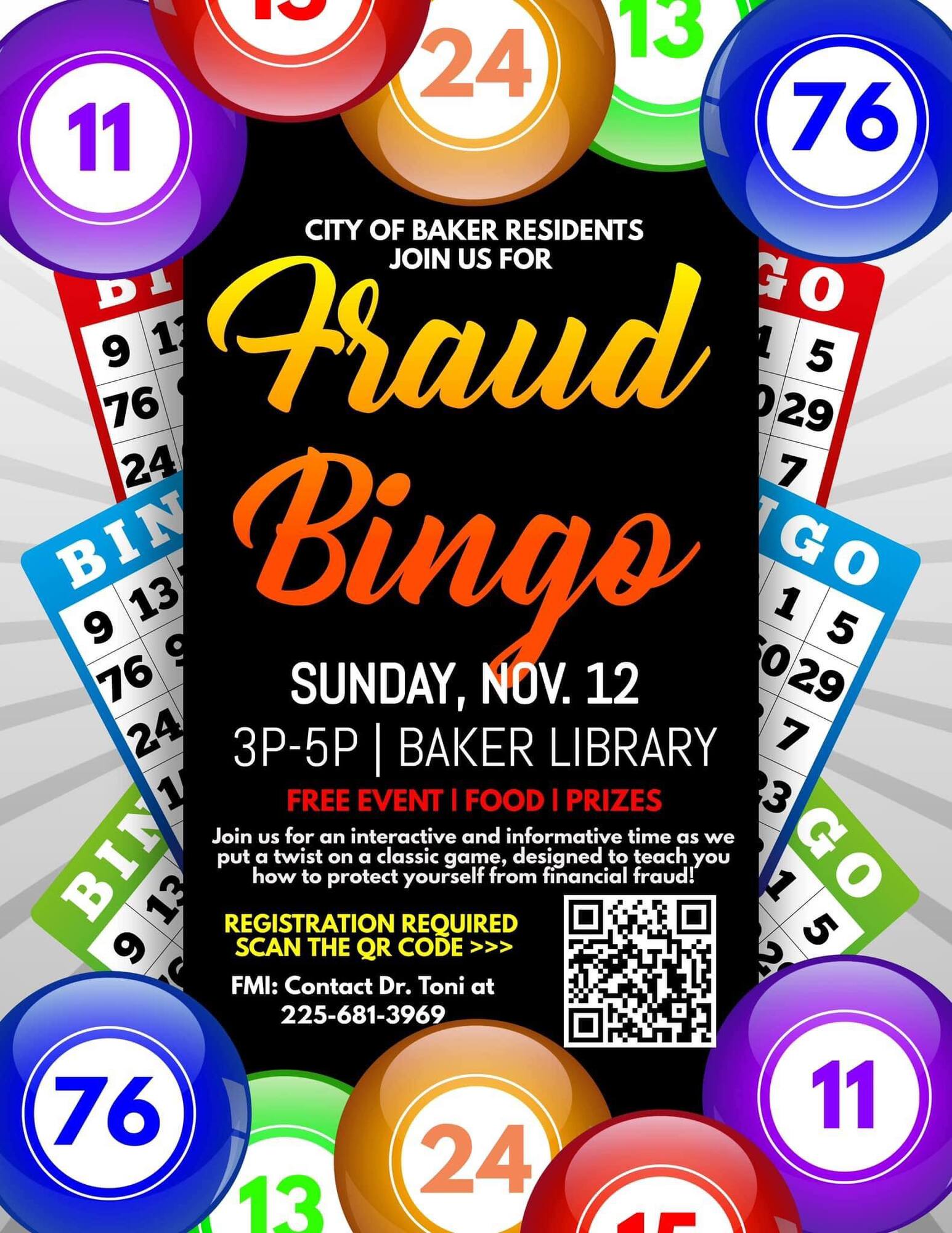 Come Play Bingo & Learn About Protecting Yourself From Financial Fraud