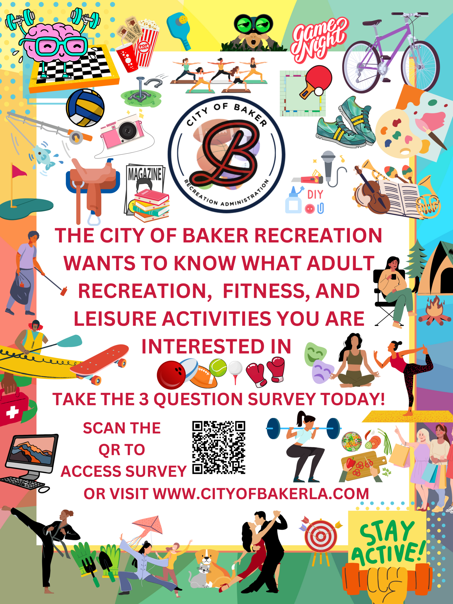 In Just 1 Minute You Can Help Us Improve City of Baker Adult Leisure ...