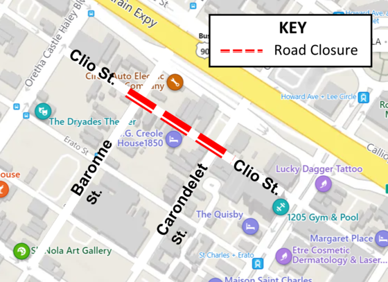 TRAFFIC ADVISORY: Temporary Closure for the 1700 Block of Clio Street
