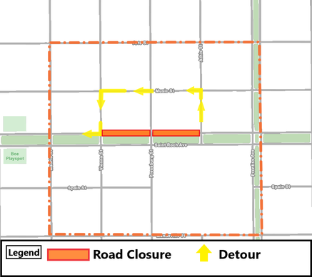 Traffic Advisory: Temporary Road Closure on St. Roch Avenue