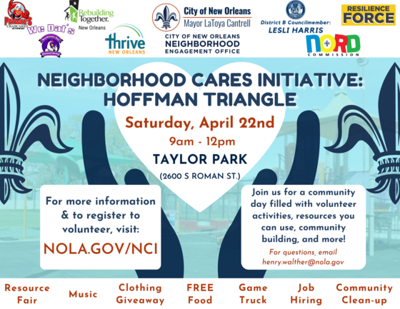 VOLUNTEERS NEEDED: 4/22/23 Neighborhood Cares Initiative Hoffman Triangle