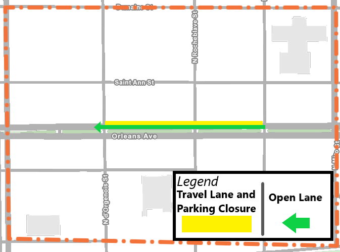 Traffic Advisory: Temporary Lane Closure on Orleans Avenue from North ...