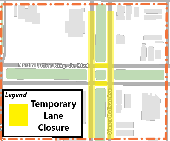 TRAFFIC ADVISORY: Temporary Lane Closures Extended at Simon Bolivar Avenue and Martin Luther ...