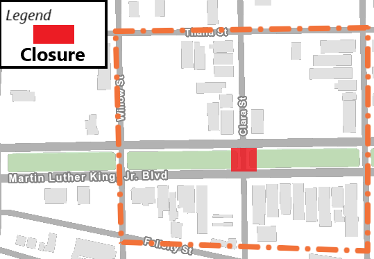 TRAFFIC ADVISORY: Neutral Ground Crossing Closure on Clara Street at ...