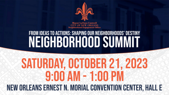 REMINDER: Neighborhood Summit this Saturday