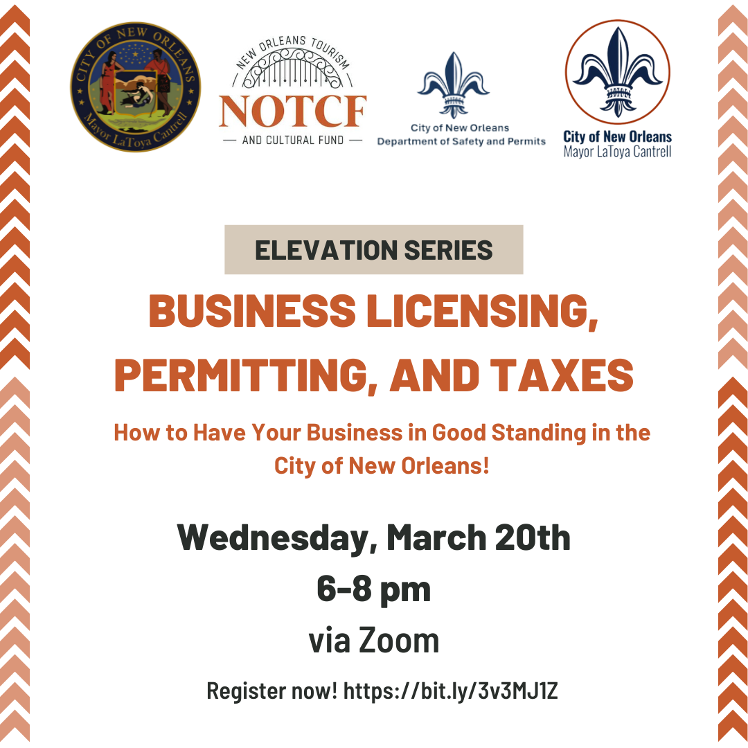 TOMORROW!! NOTCF Elevation Series: Business Licensing, Permitting, and ...