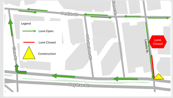 TRAFFIC ADVISORY: Lane Closure on LaSalle Street between Poydras Street ...