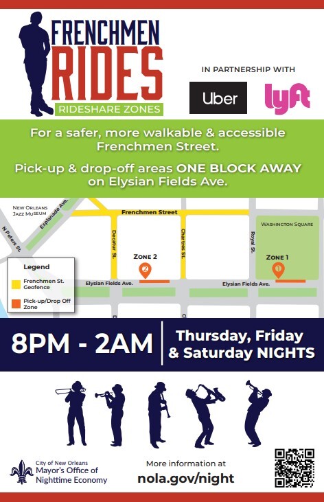 City of New Orleans Launches Frenchmen Street Rideshare Pilot Program