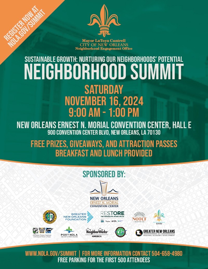 SPOTS FILLING UP: NEIGHBORHOOD SUMMIT!