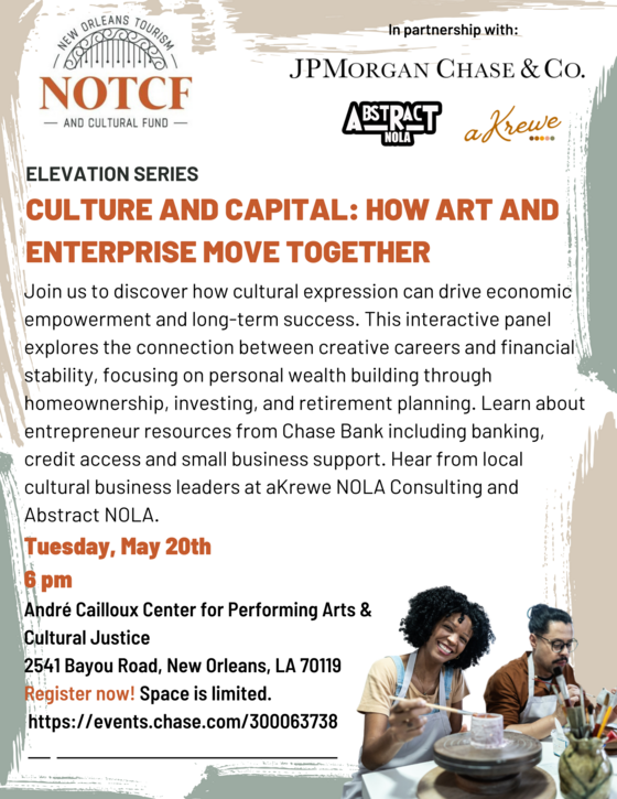 TOMORROW! NOTCF's Culture and Capital Panel