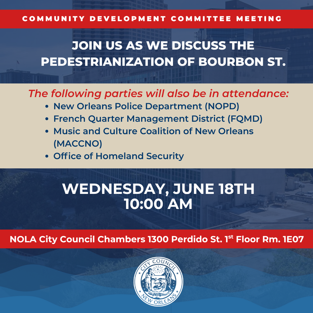 Coffee with the Councilmembers: A Community Conversation in New Orleans ...