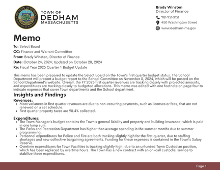 New Financial Tools and Reports Available