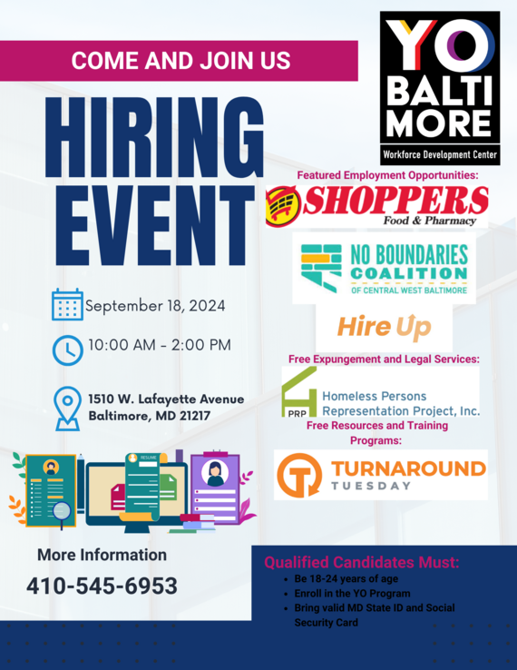 MOED Now Hiring Newsletter: Tuesday, September 17, 2024