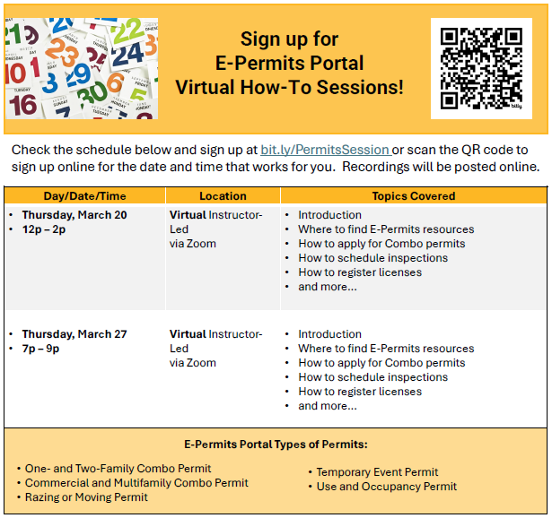 Upcoming E-Permits "How-To" Sessions
