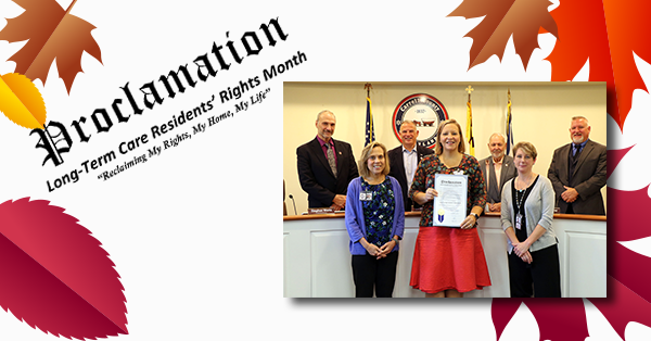 Commissioners Proclaim October as Long-Term Care Residents’ Rights Month