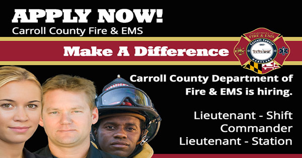 Carroll County Department of Fire & EMS Now Hiring Lieutenants
