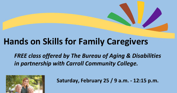 Hands on Skills for Caregivers Workshop 2/25