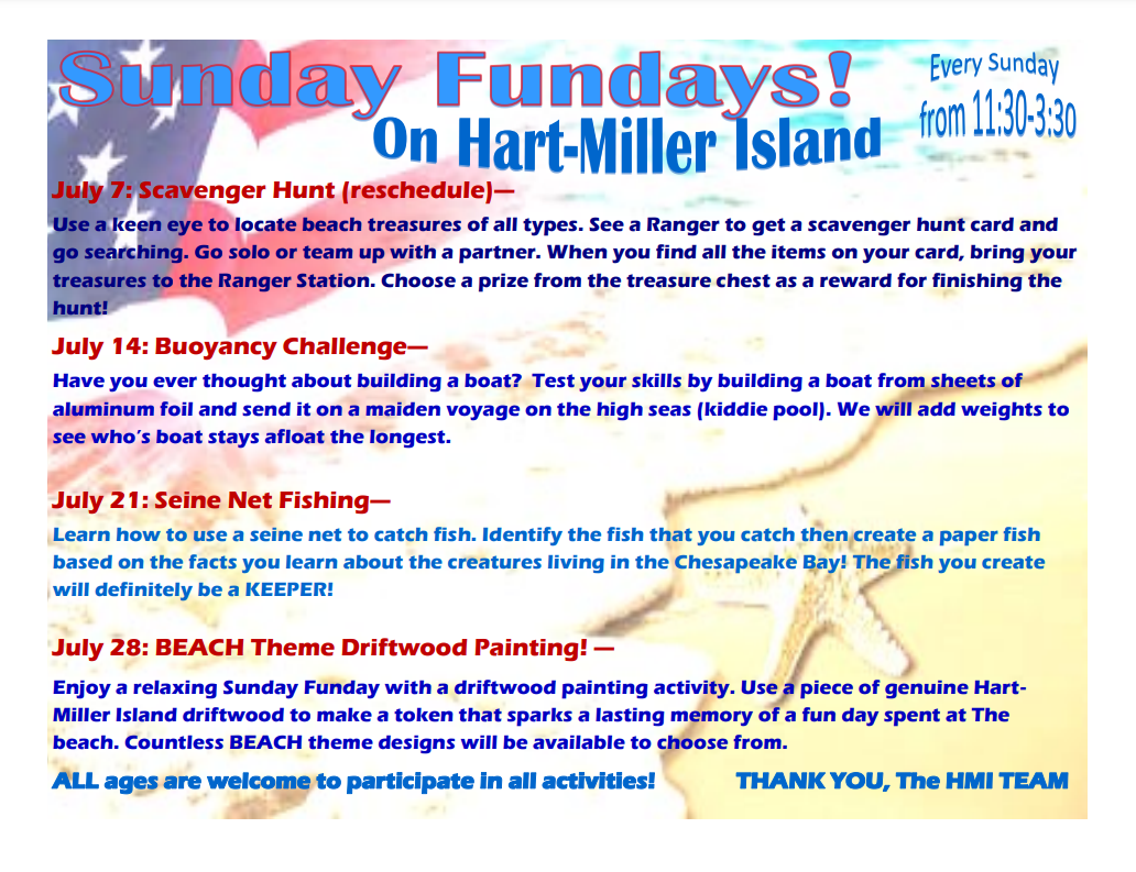 North Point and Hart-Miller Island - Highlights for July 2024