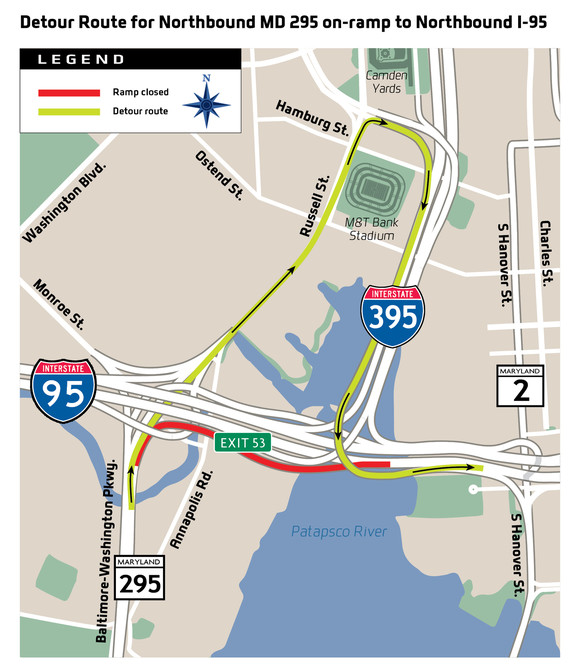 Ongoing Work Results in Temporary Closures of Ramp from Northbound MD ...