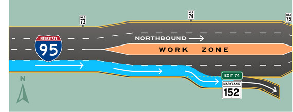NEW Split Traffic Pattern on Northbound I-95 between Mile Marker 73 and ...