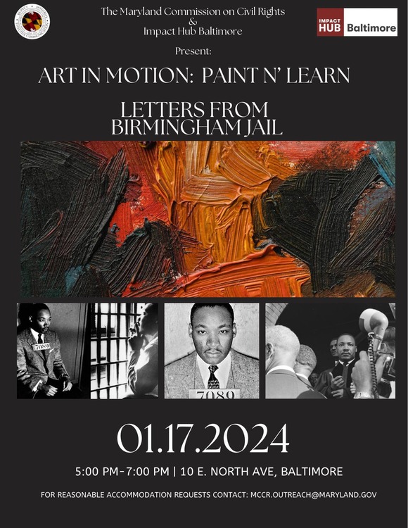 MCCR and Impact Hub Baltimore Present: MLK Day Art In Motion: Paint & Learn