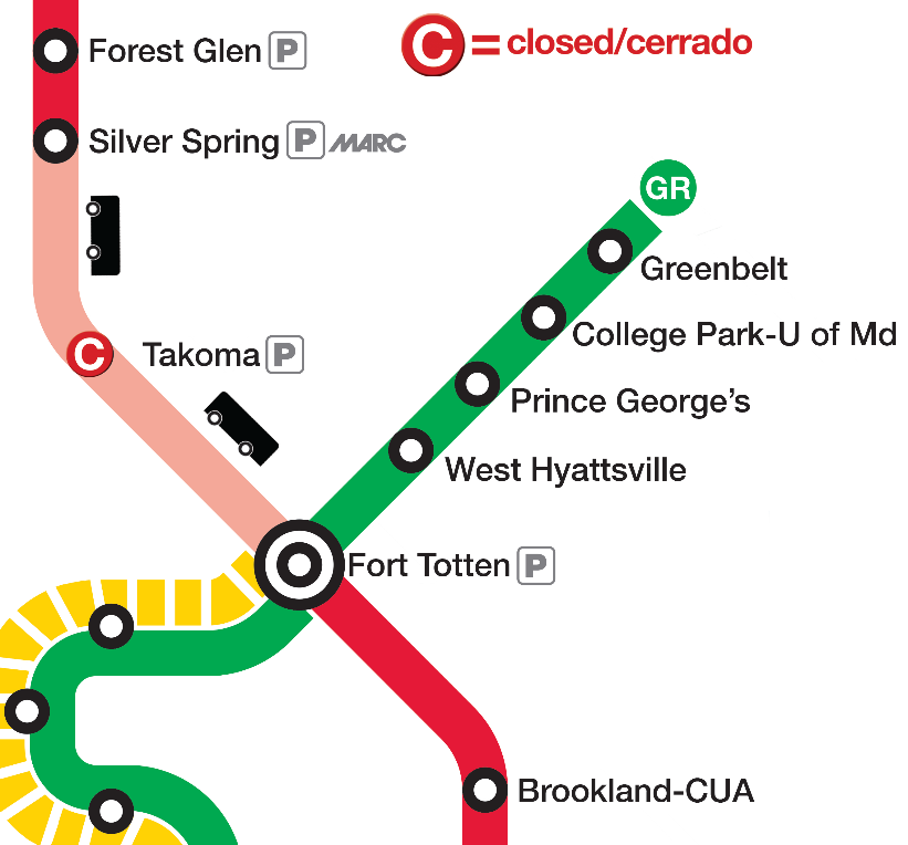 WMATA to Close Red Line Between Silver Spring and Fort Totten November ...