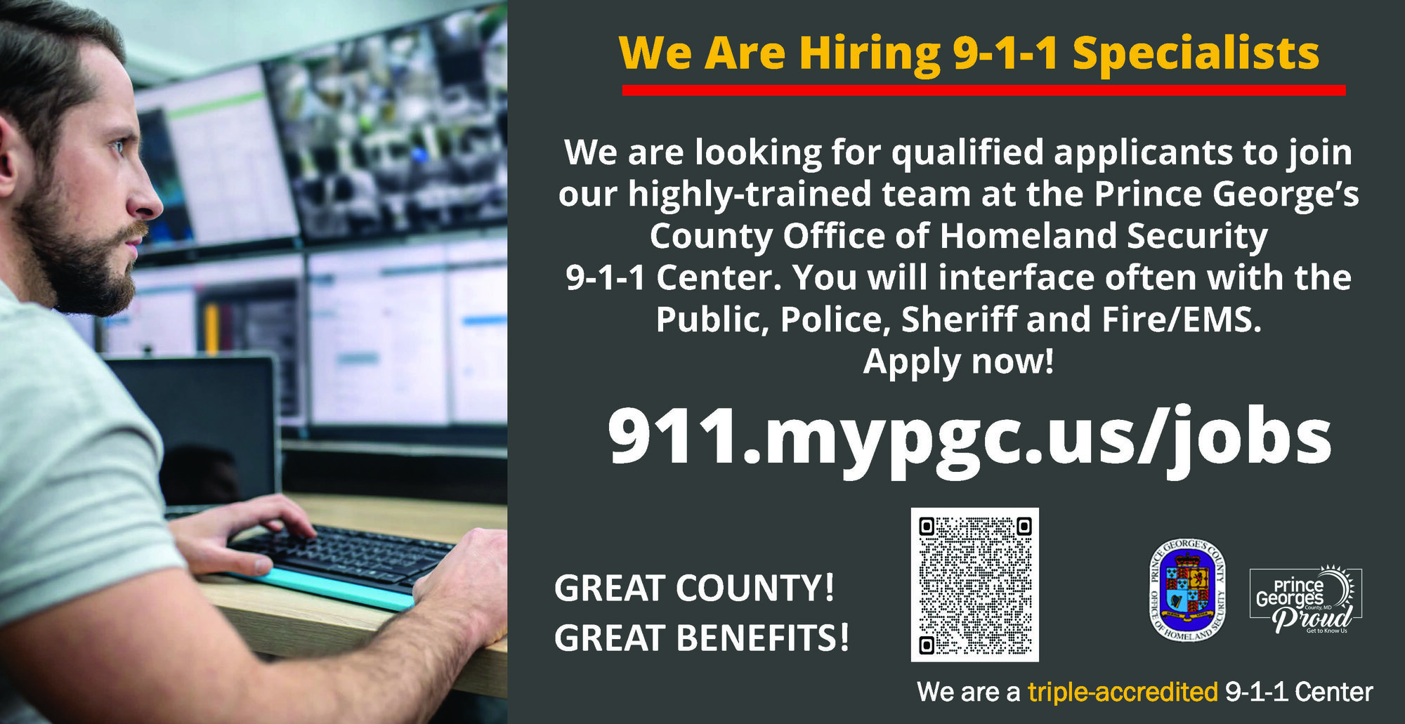 The County Is Hiring Applicants For 9-1-1 Specialist Positions! Apply Now!