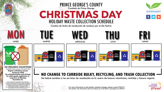 Important Changes to Holiday Waste Collection Schedule