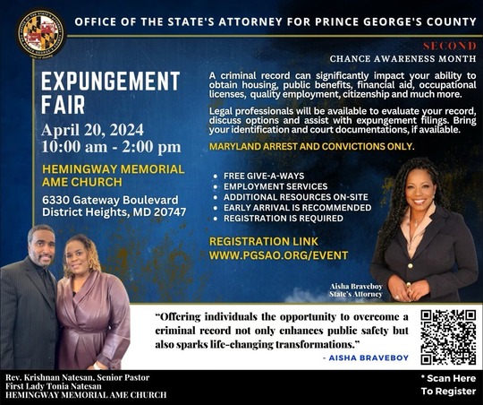 REGISTER FOR THIS WEEKEND'S EXPUNGEMENT FAIR AND OTHER UPCOMING SAO EVENTS!