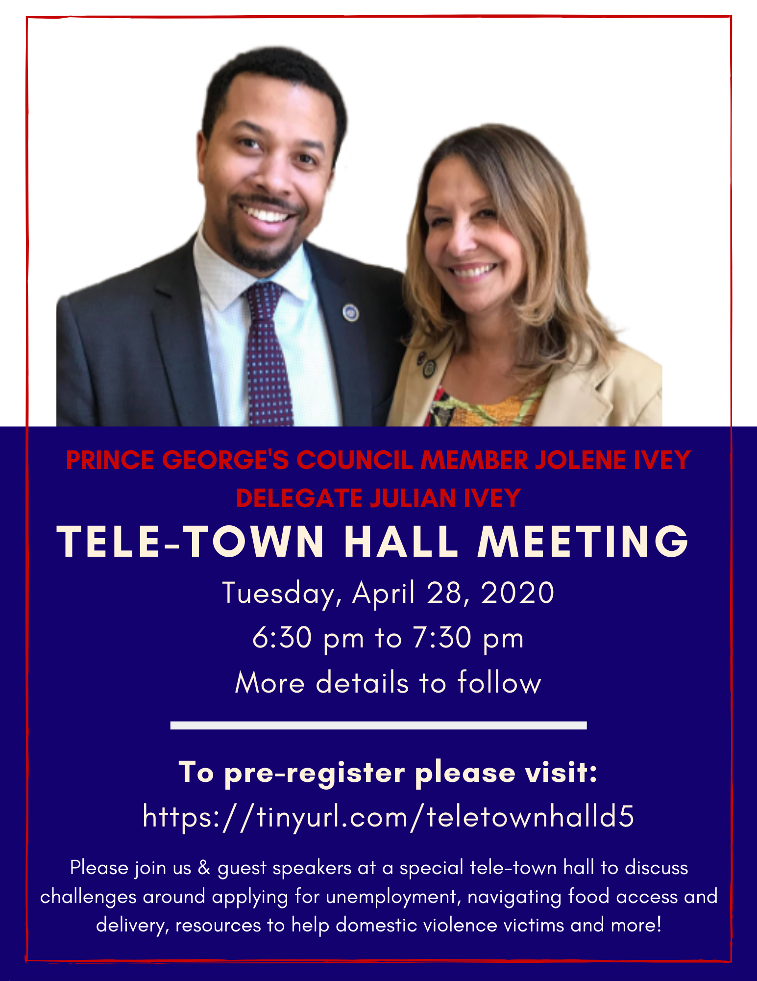 Tele-Town Hall Meeting Tomorrow (Tuesday)
