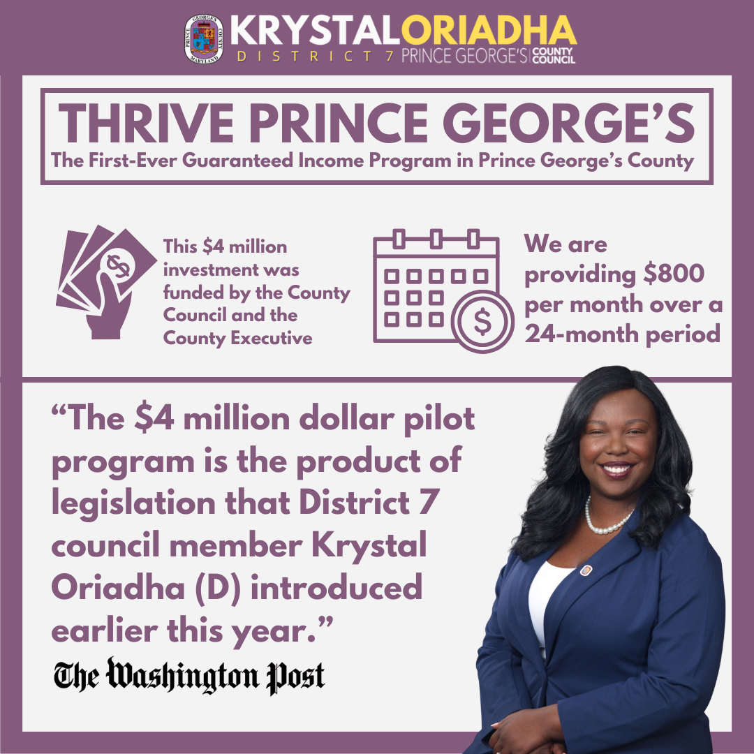 Introducing Thrive Prince George's Guaranteed Basic Income Program
