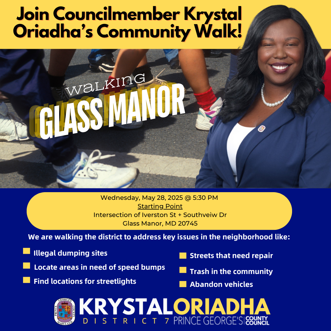 TOMORROW!! Community Walk - Glass Manor/Temple Hills - 5/28/2025 - 5:30pm