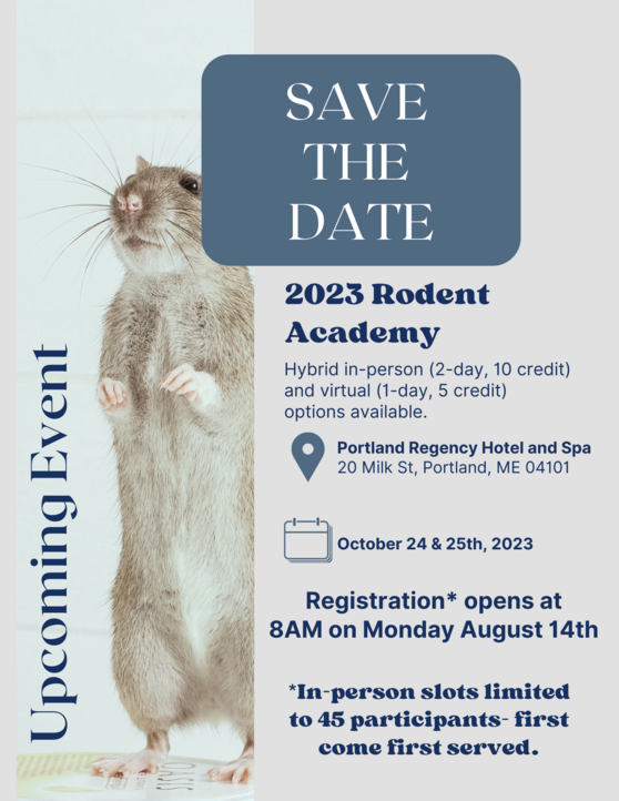 2023 Rodent Academy - Save the Date