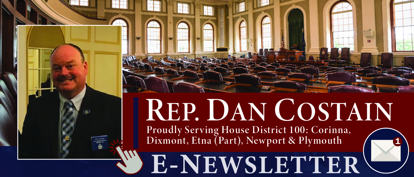 Weekly E-Newsletter from Representative Dan Costain