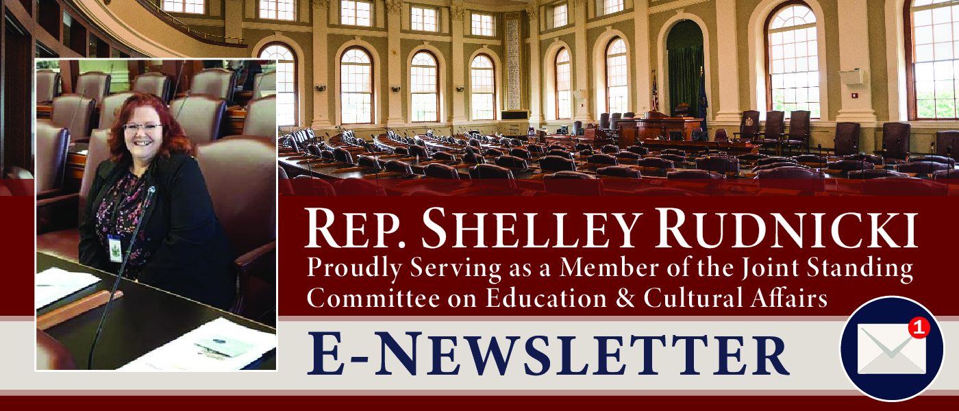 Weekly E-Newsletter from Representative Shelley Rudnicki