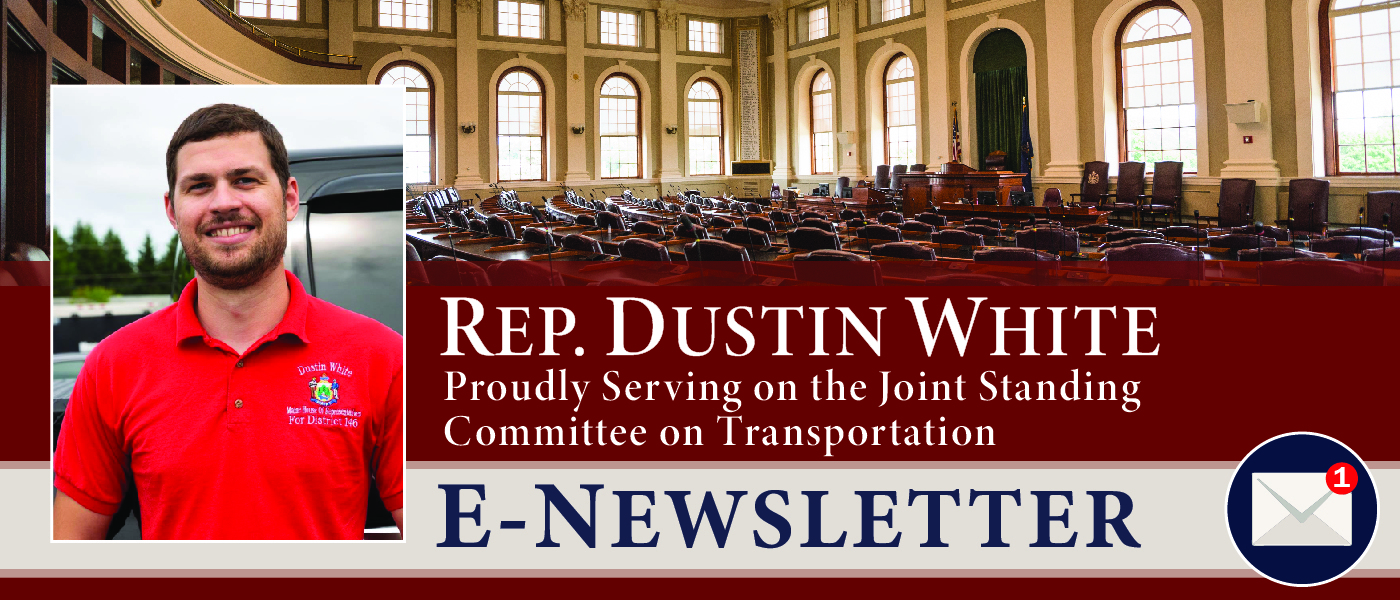 Weekly State News Update from Representative Dustin White