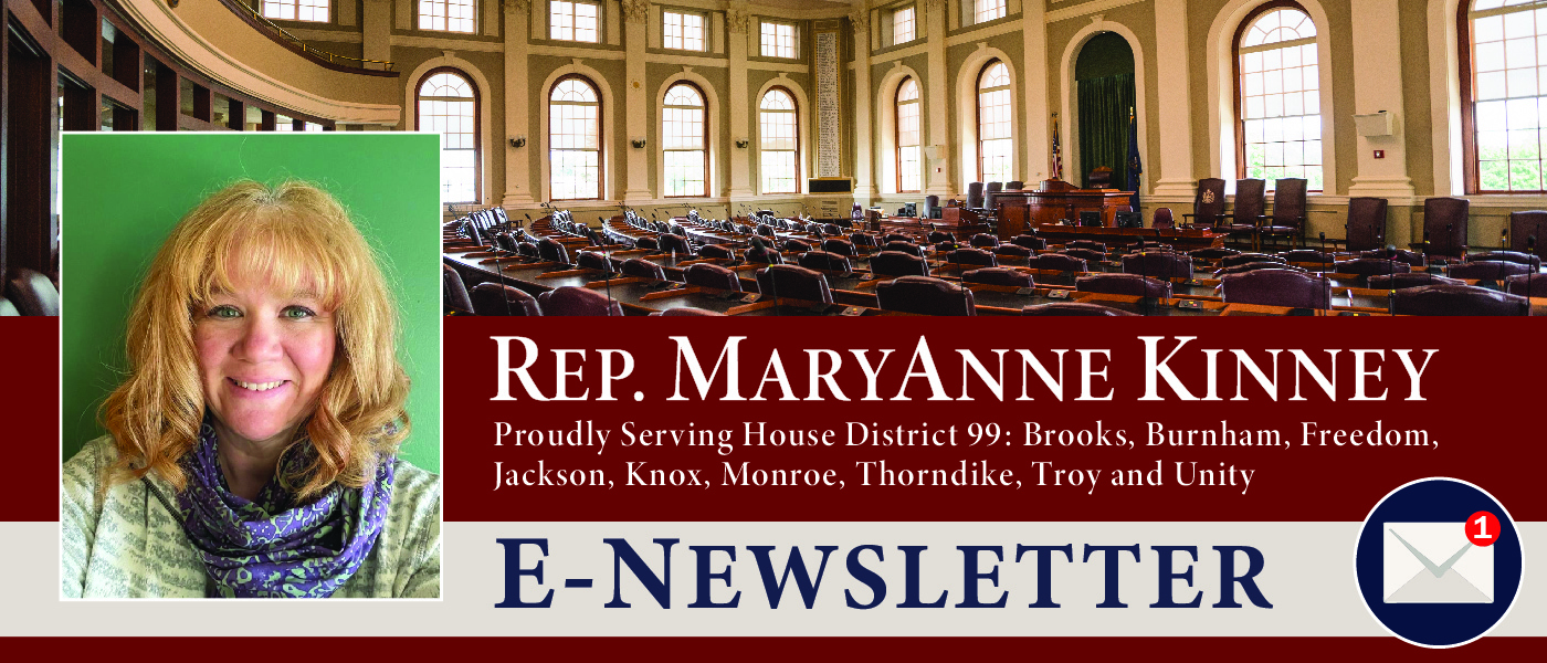 Weekly E-Newsletter from Representative MaryAnne Kinney