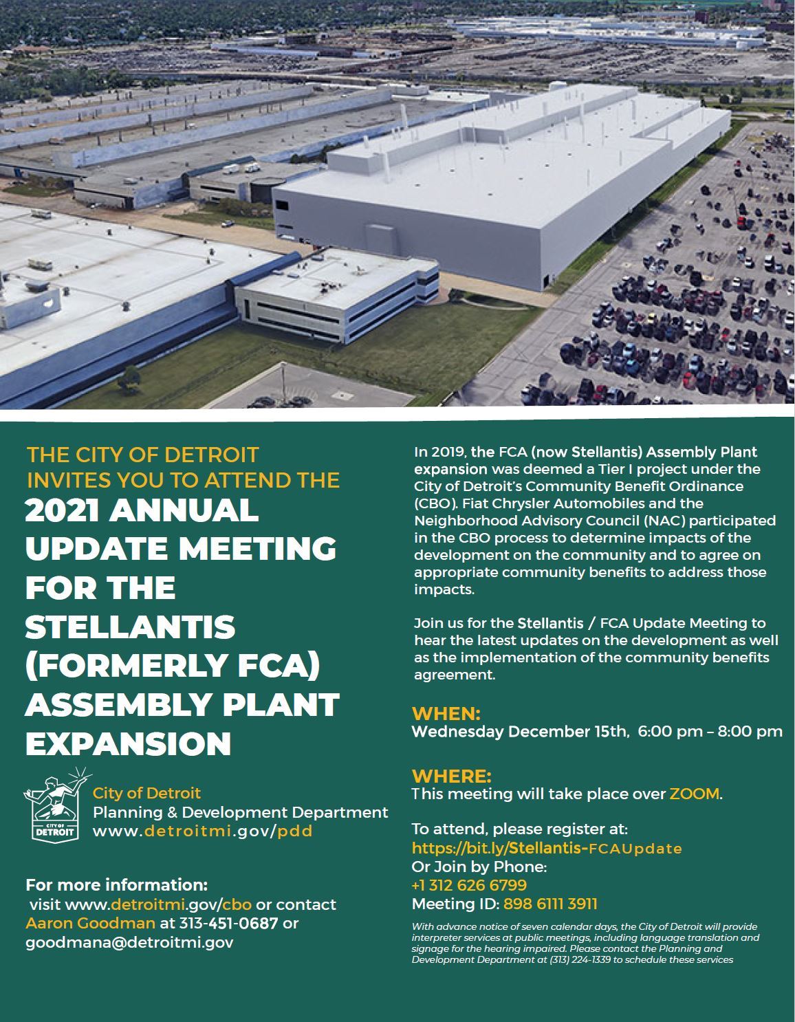 Meeting Recap: Stellantis (formerly FCA) CBO Annual Update Meeting