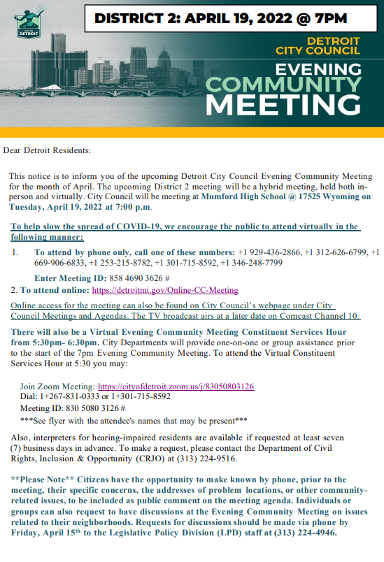 Team Calloway: 3 Upcoming Meetings in District 2!