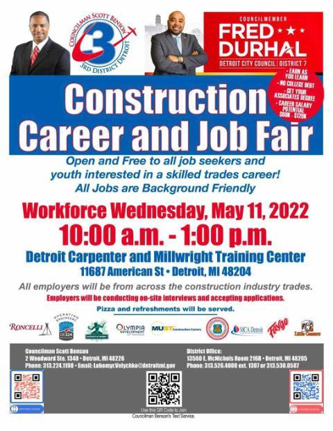 Construction Career and Job Fair | May 11 from 10 am - 1 pm