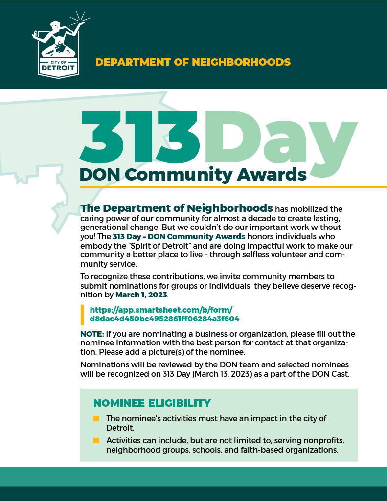 313 Day- DON Community Awards