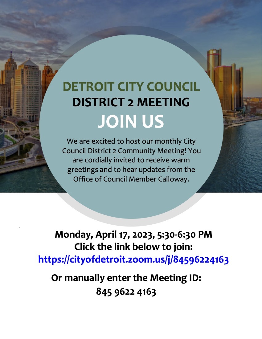 City Council District 2 Newsletter - Detroit
