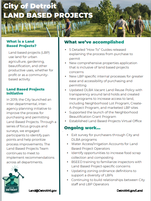 Land Based Projects Resources