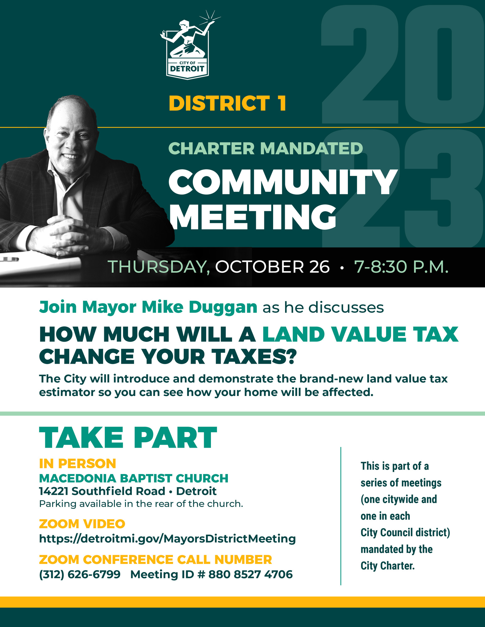 District 1 - Charter Mandated Community Meeting