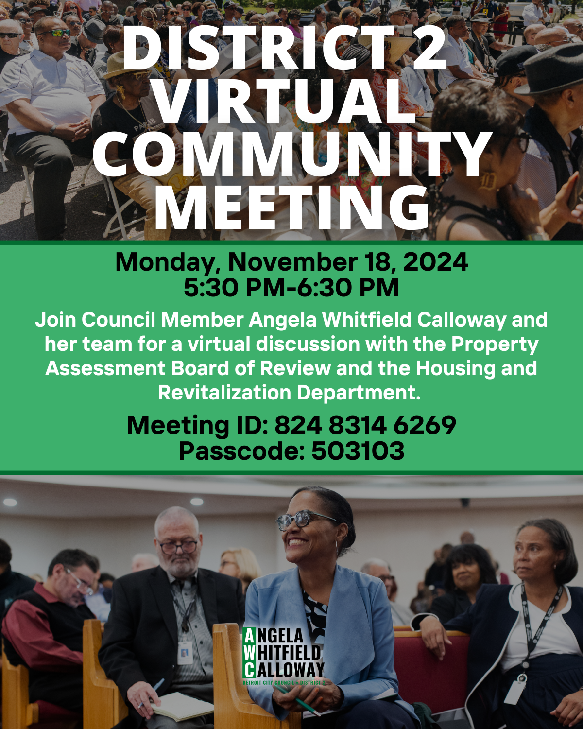 The District 2 Community Meeting starts at 5:30 PM!