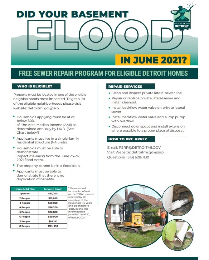 Disaster Recovery Private Sewer Repair Program