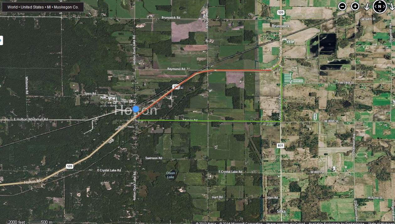 Open: M-120 (Holton Road), Muskegon County, April 16