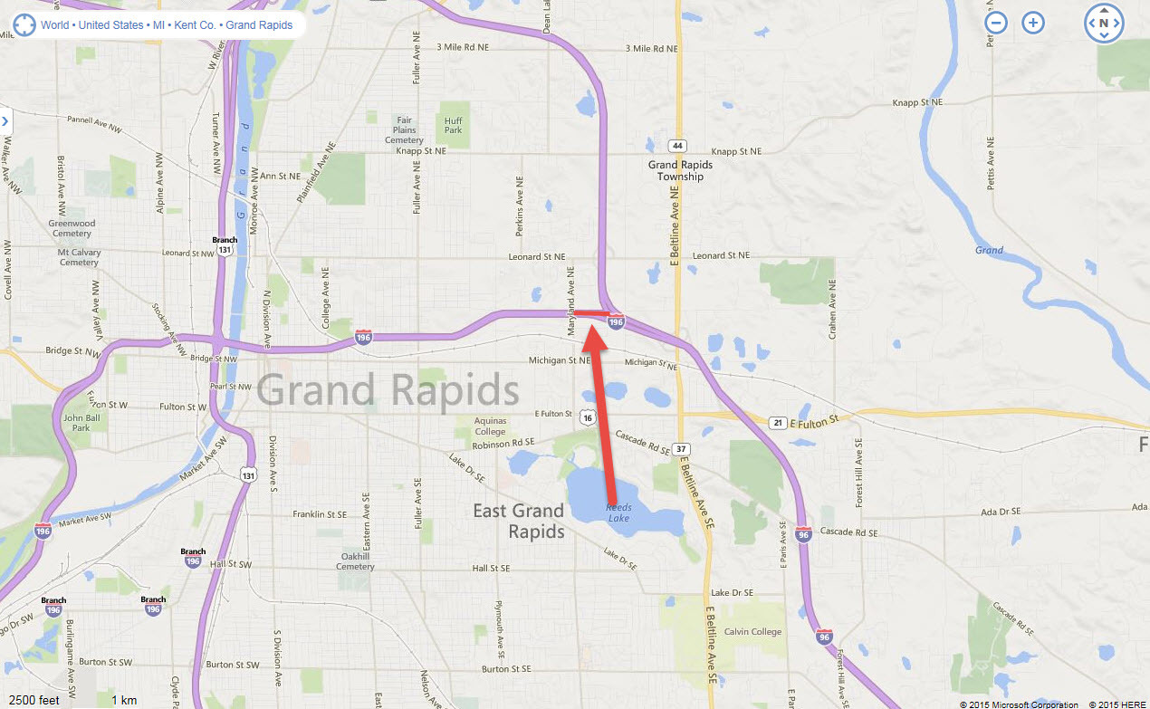 Lane closure: EB I-196, Grand Rapids, June 20-21