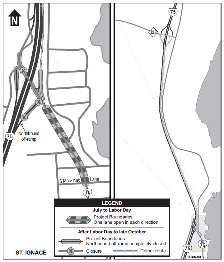 NEWS - I-75 BL Castle Rock detours set to begin Sept. 8